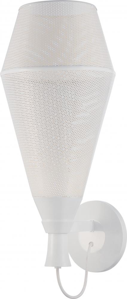 Marx - 1 Light Perforated Metal Shade Wall Sconce with 14w LED PAR Lamp ...